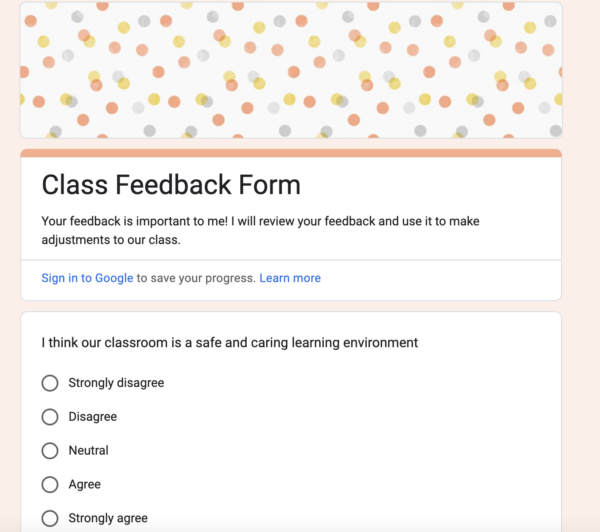Strategy: Give Classroom Feedback Surveys
