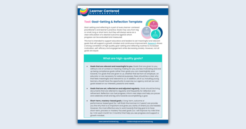 Tools - Learner-Centered Collaborative
